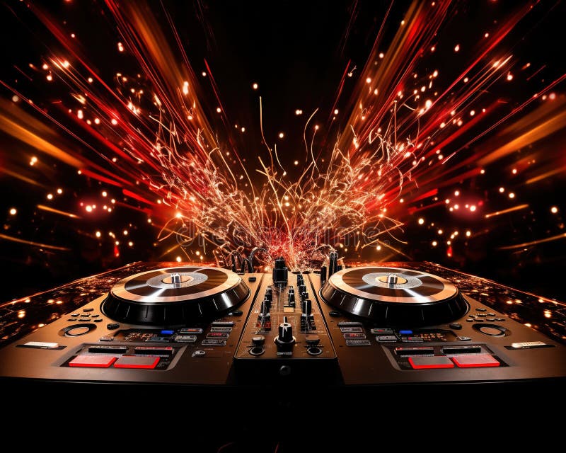 The DJ Mixer in Disco Glow Headphones and DJ Mixer in Disco Glow ...