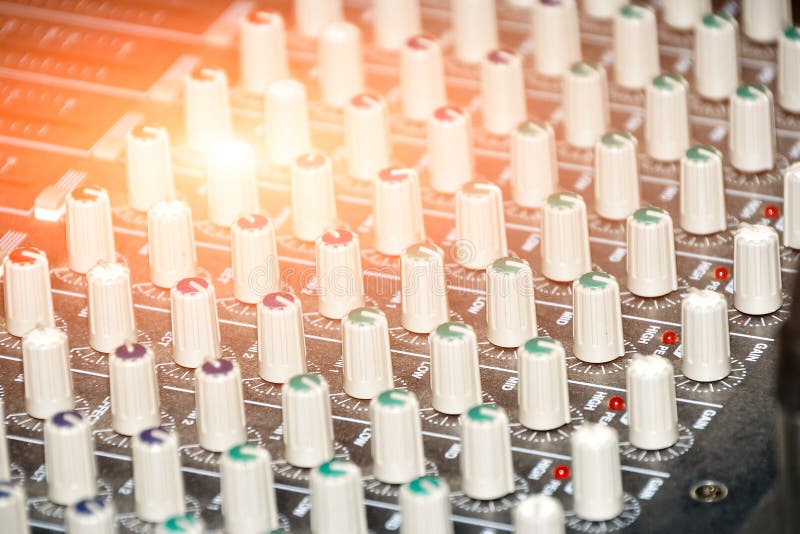 DJ mixer buttons. stock image. Image of nightclub, professional - 186508325
