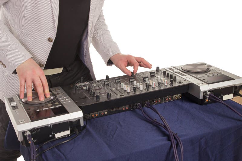 DJ with the mixer stock image. Image of audio, equipment - 75939249