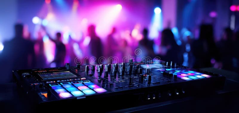 The DJ Mixer Ready for a Vibrant Nightlife Party Atmosphere. AI ...