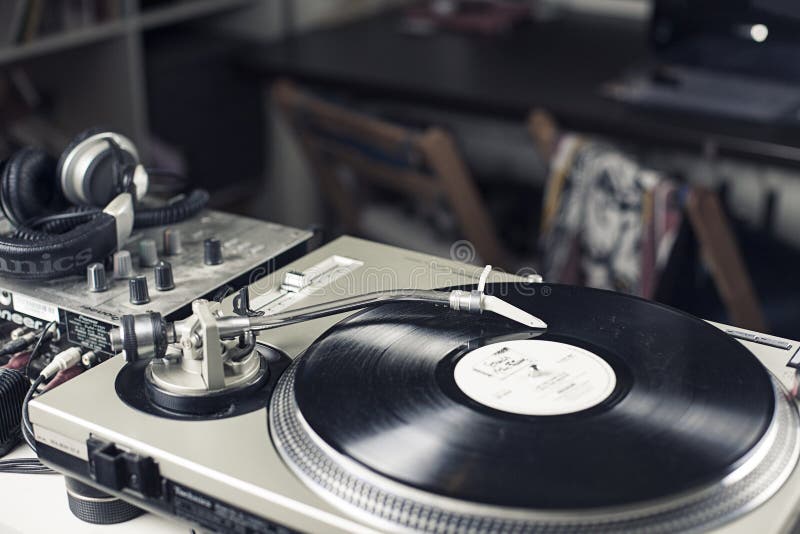 DJ mixer stock photo. Image of disco, album, hifi, disc - 76209098