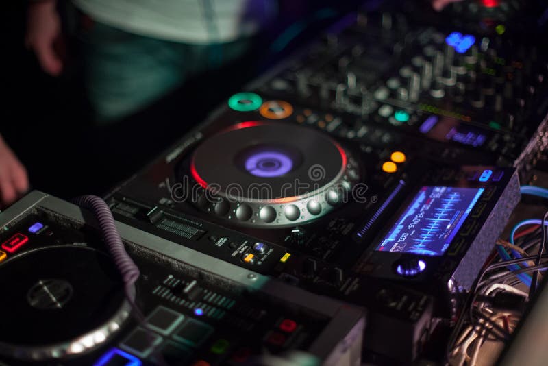 Dj mixes the track stock photo. Image of control, panel - 72546034