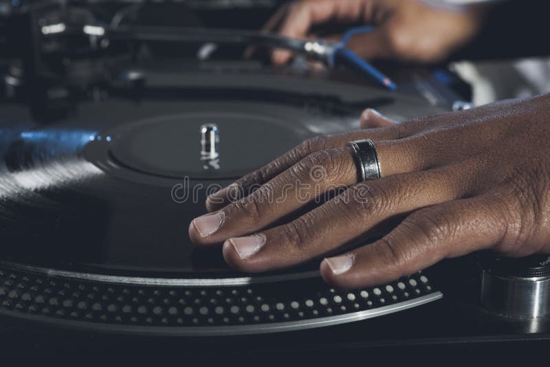 Dj mixing stock image. Image of jockey, volume, disc - 202938443