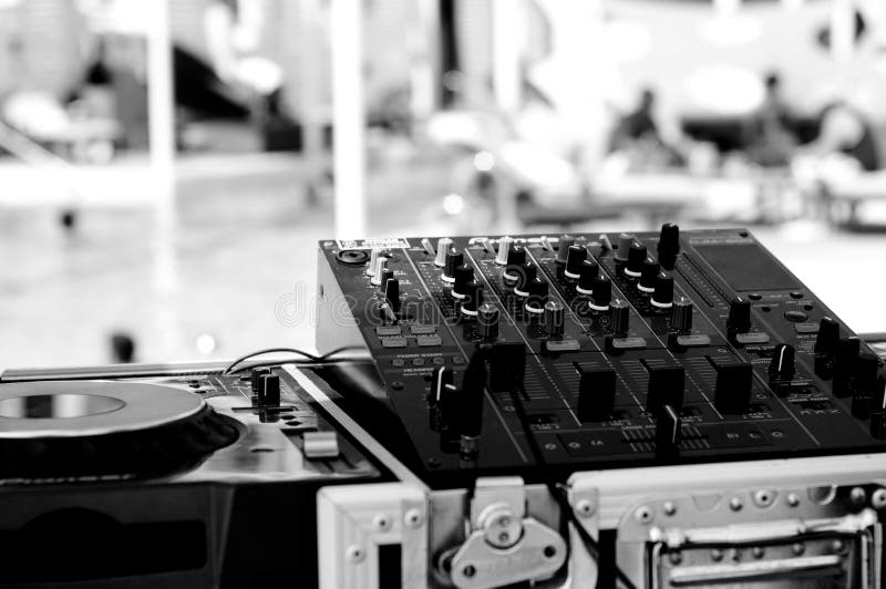 DJ Mixing Decks stock image. Image of equipment, male - 20575549