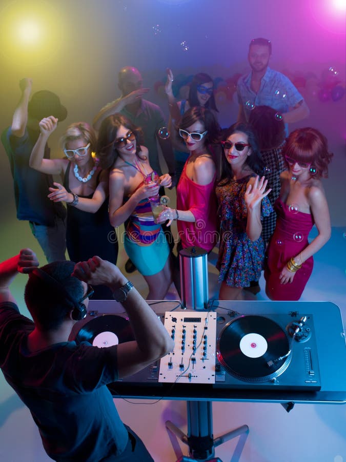Dj people fun party stock photo. Image of diskjokey, male - 27161304