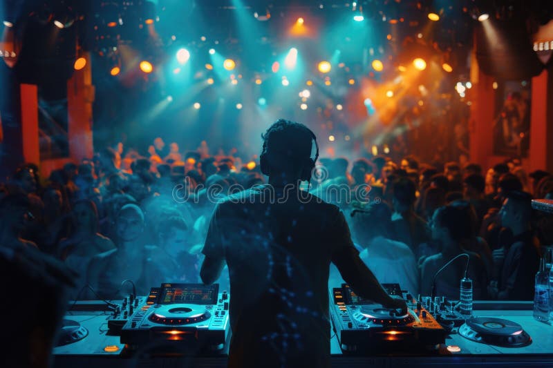 DJ Mixing Music stock photo. Image of entertainment - 370219902