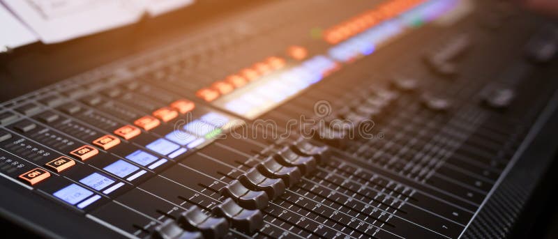 DJ Mixing Music on Stage, Concert Stock Photo - Image of instrument ...