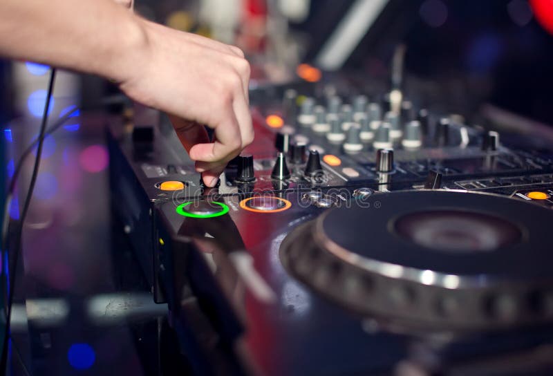 Dj mixing stock image. Image of equipment, club, human - 32633687