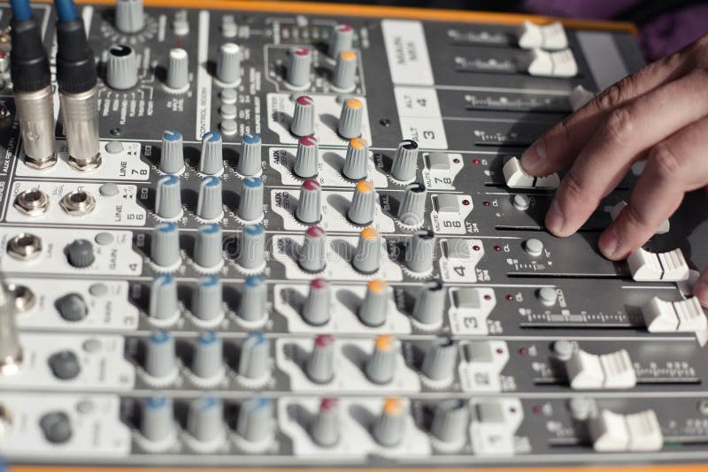 Dj mixing panel stock image. Image of recording, equipment - 180673805