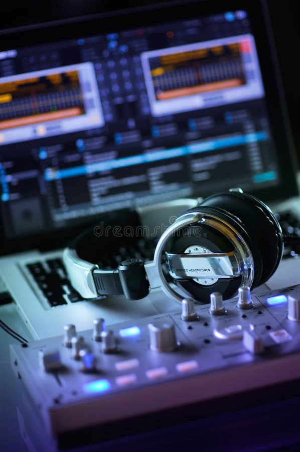 DJ mobile workstation stock photo. Image of audition - 14985208