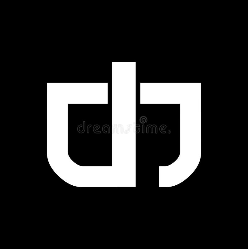 Dj Monogram Cool Vector Logo Stock Vector - Illustration of cool, dark ...