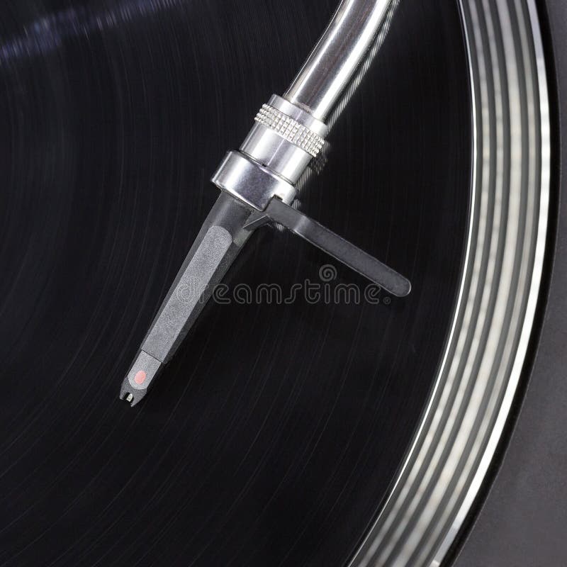 Dj Needle on Spinning Turntable Stock Image - Image of playing ...