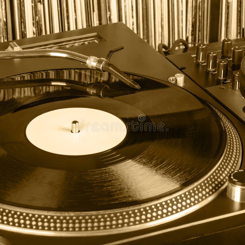 Dj Needle Stylus on Spinning Record Stock Photo - Image of listen ...