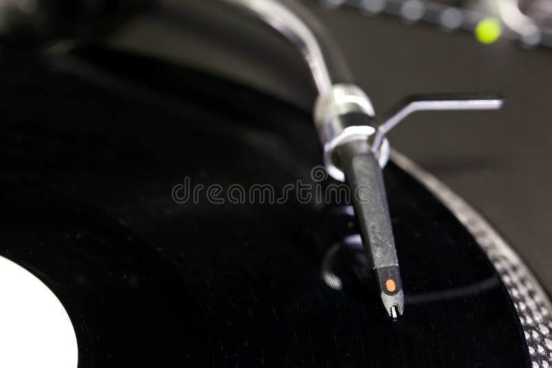 Dj Needle and on Vinyl Record Stock Photo - Image of needle, clubbing ...