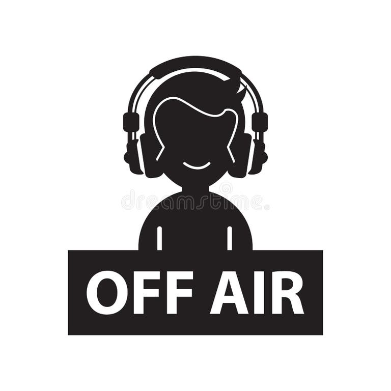 Dj Off Air. Vector Illustration Decorative Design Stock Vector ...