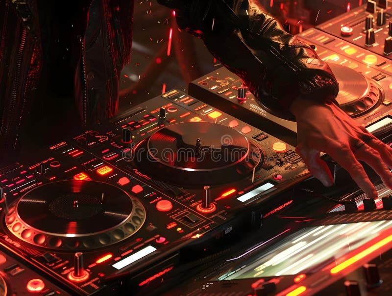 DJ Orchestrating an Electrifying Electronic Music Performance in a ...
