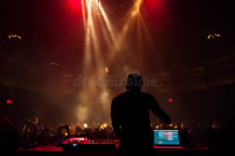 DJ performing at a concert stock image. Image of grime - 74241873