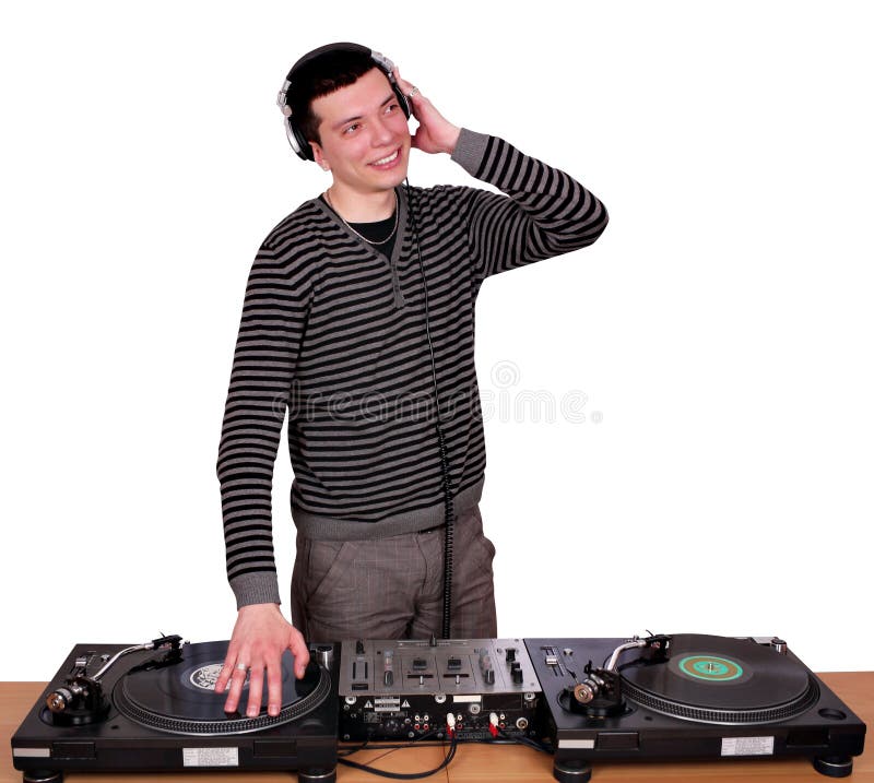 Dj play music stock photo. Image of smile, people, music - 18930774