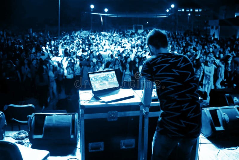DJ Playing in a Club editorial stock image. Image of dance - 54883464