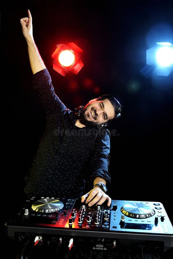 DJ playing music stock photo. Image of disc, laser, jockey - 38682752
