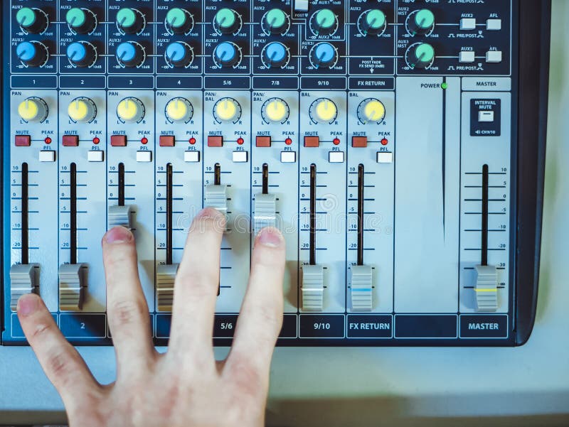 Dj Playing on Professional Mixing Controller Stock Photo - Image of ...