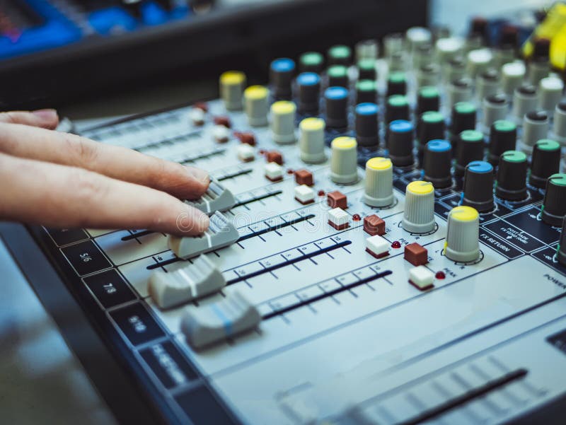 Dj Playing on Professional Mixing Controller Macro Shot Stock Image ...