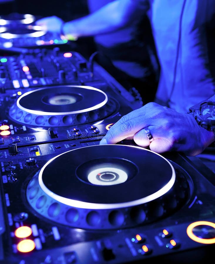 Dj playing the track stock photo. Image of channels, male - 28441528