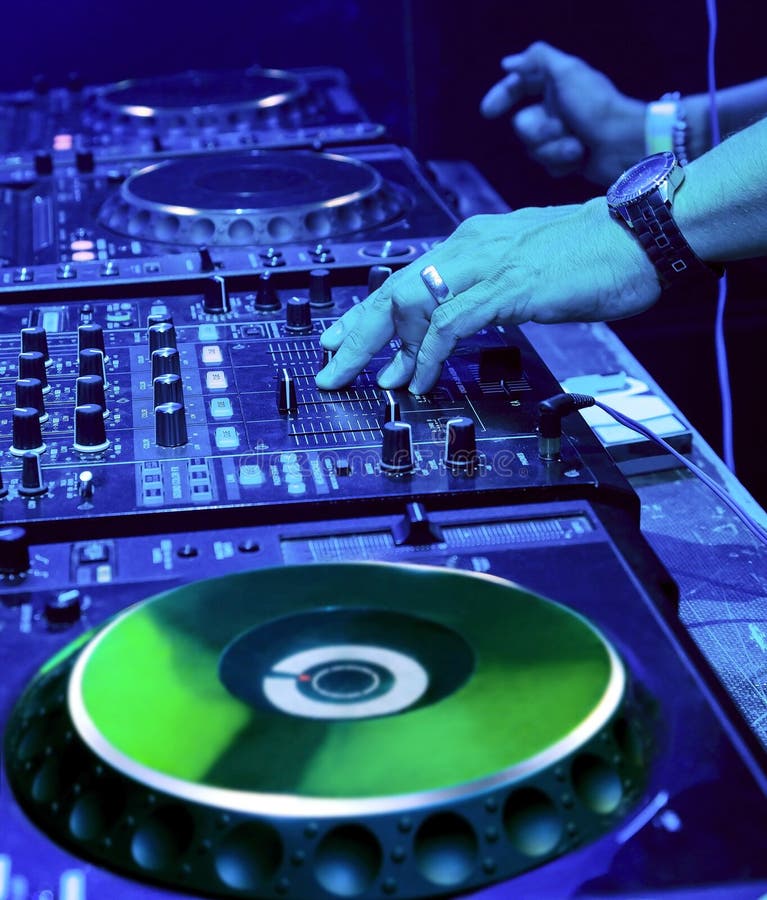 Dj playing the track stock photo. Image of professional - 48489860