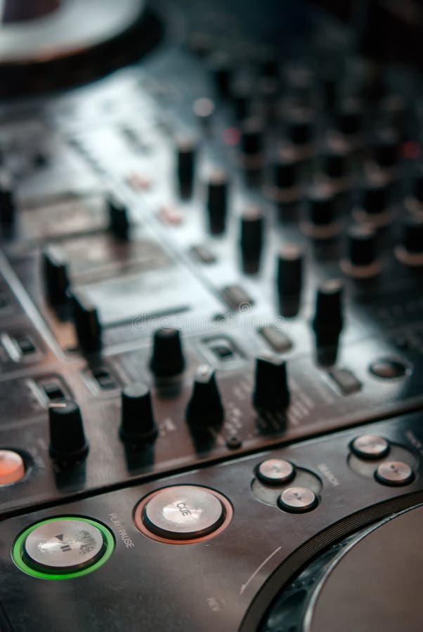 DJ Playng on Professional Mixing Controller Stock Image - Image of ...