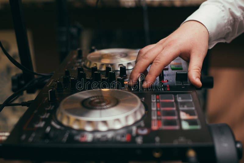 DJ Remote Control Light in the Concert Hall Stock Image - Image of desk ...