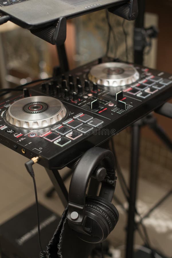 DJ Remote Control Light in the Concert Hall. Stock Image - Image of ...