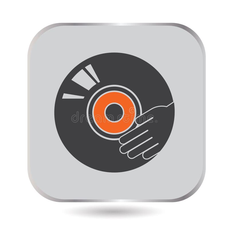 DJ Scratch Disc Jog Wheel Icon. Vector Illustration Decorative ...