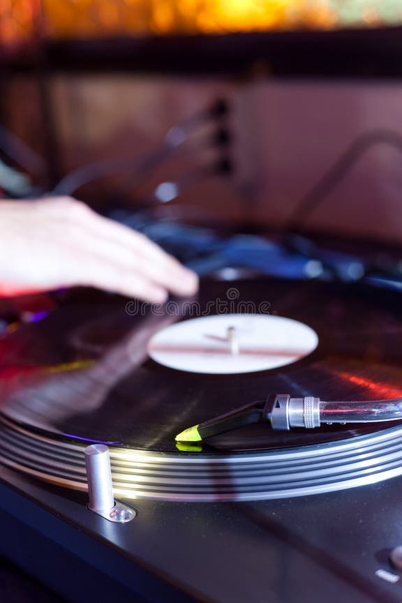 Dj is scratching stock image. Image of disk, equipment - 11493083
