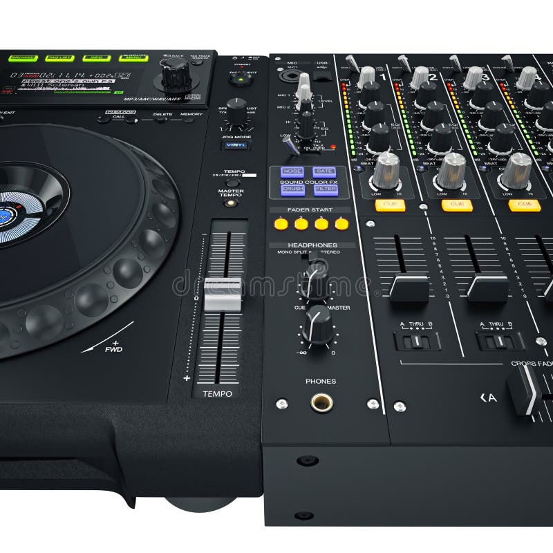 Dj set controls stock illustration. Illustration of disc - 53765249