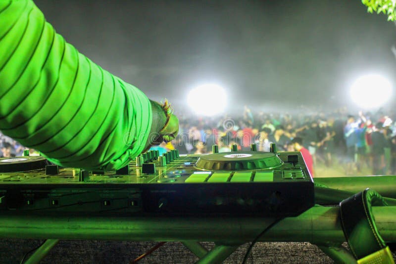 Dj set on open ground stock photo. Image of concert - 248036626
