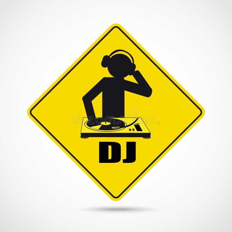 DJ Sign stock vector. Illustration of dance, discoposter - 50340726