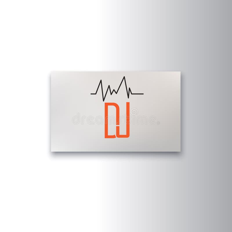 DJ Text Logo Design stock vector. Illustration of vector - 261005820