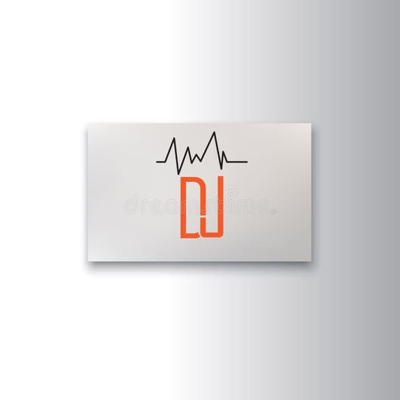 DJ Text Logo Design stock vector. Illustration of vector - 261005820