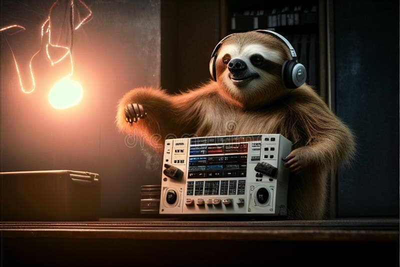 Sloth Dj Stock Illustrations – 55 Sloth Dj Stock Illustrations, Vectors ...