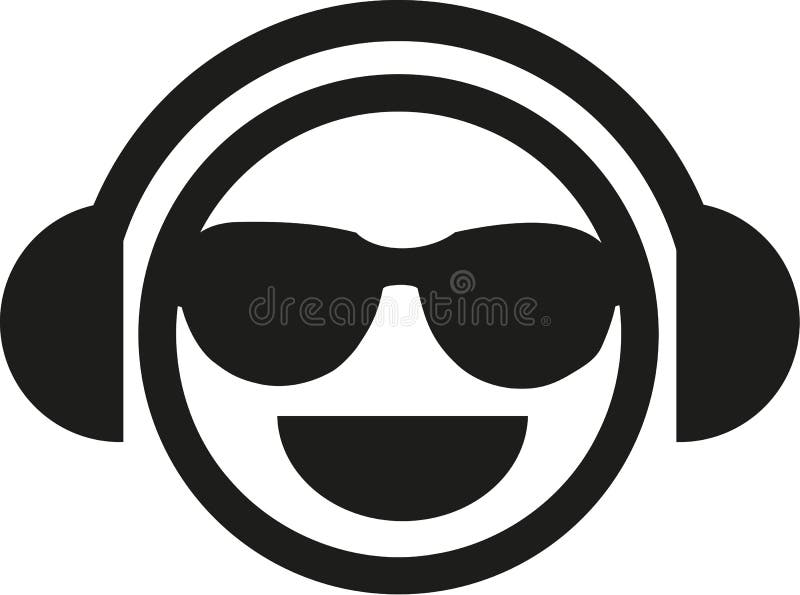 Smiley DJ stock vector. Illustration of graphic, illustration - 9467326