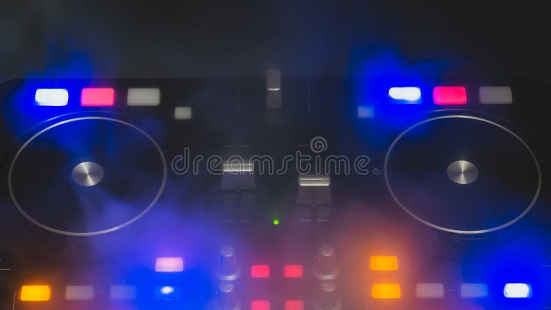 Dj Sound Mixer Controller with Knobs and Sliders. Audio Mixing Deck ...