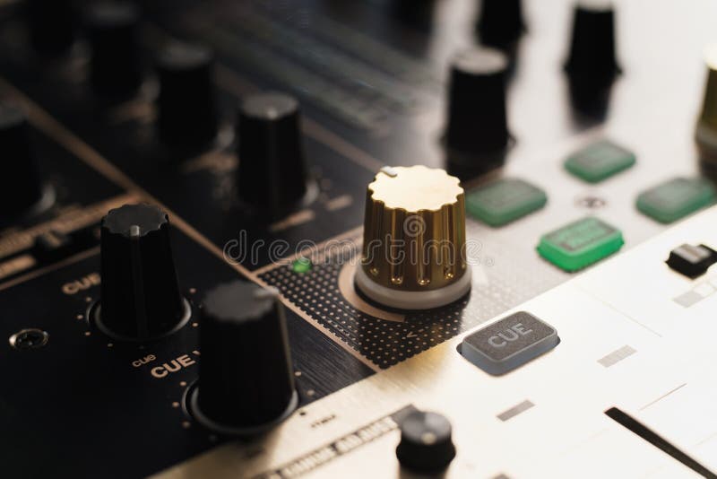 Sound Mixer for Dj. Professional Disc Jockey Setup on Stage Stock Photo ...