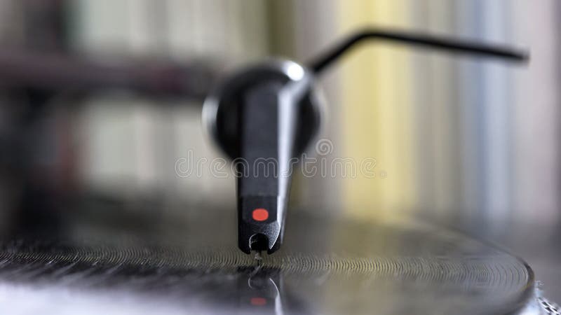 Dj Stylus on Spinning Vinyl, Record Background Stock Photo - Image of ...