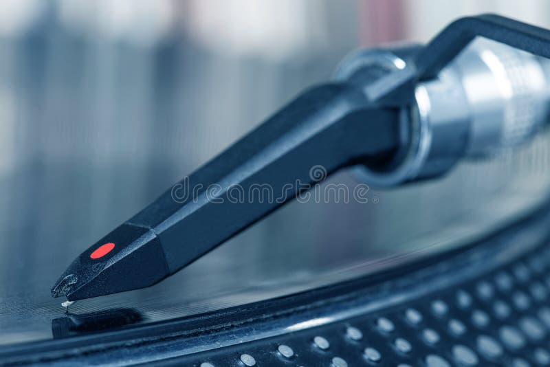 Dj Stylus on Spinning Vinyl, Record Background Stock Photo - Image of ...