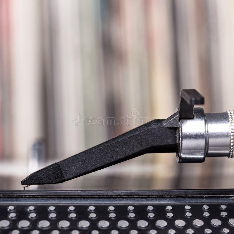 Dj Stylus on Spinning Vinyl, Record Background Stock Image - Image of ...