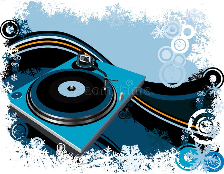 Dj turntable stock vector. Illustration of sound, trendy - 3438332