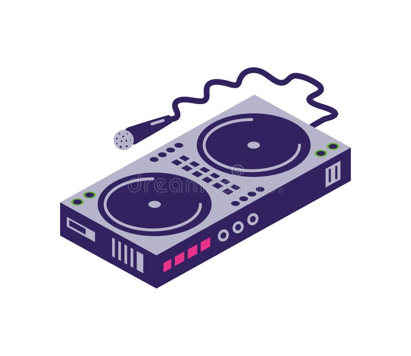 Dj turntable sound stock vector. Illustration of isolated - 309667882