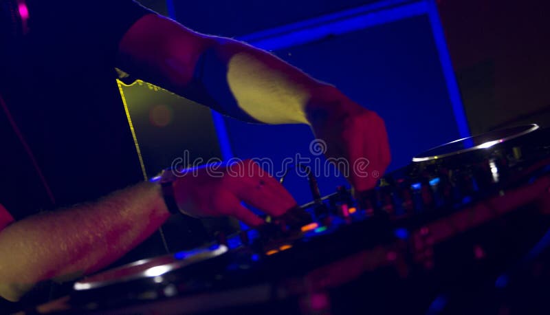 DJ Using Tuner Make Musics in Festival Stock Photo - Image of mixing ...