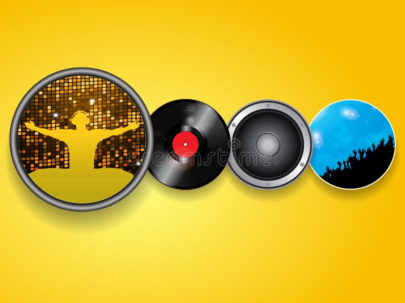Dj Crowd Yellow Background Stock Illustrations – 43 Dj Crowd Yellow ...