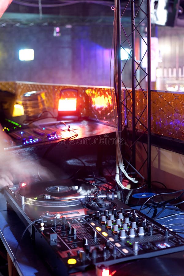 Dj at work stock image. Image of clean, copyspace, disco - 11493167
